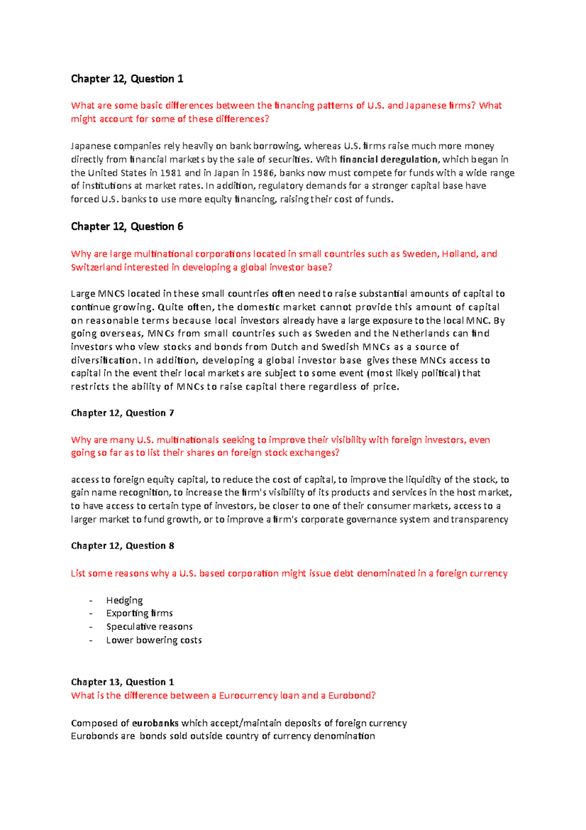 Wk8 tutorial - Chapter 12, Question 1 What are some basic differences ...