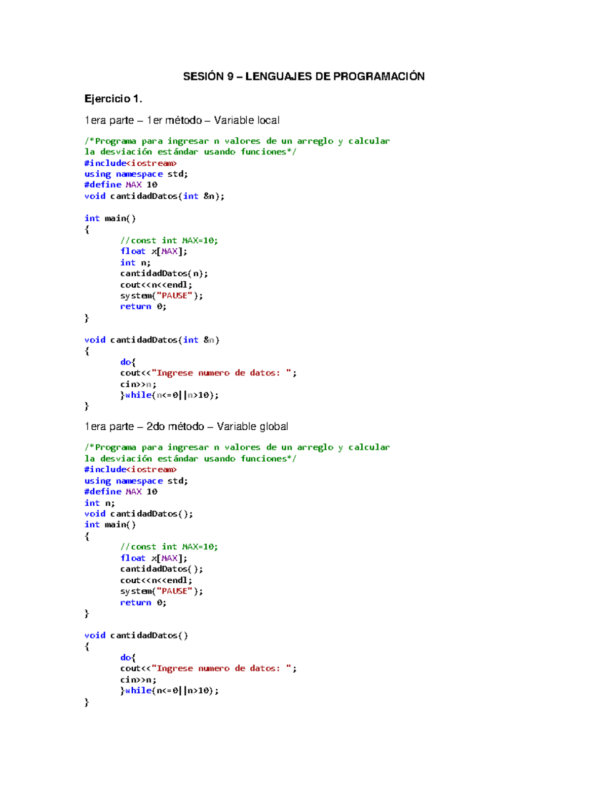 Sesión 9 - LP - diapositivas de clase - SESIÓN 9 – LENGUAJES DE ...