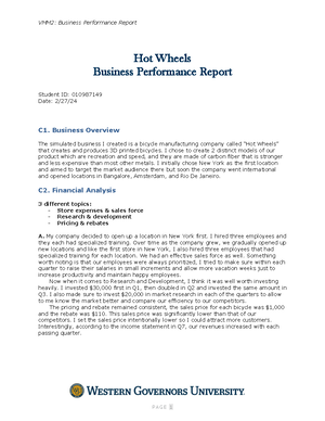 D361 Task 1 - I passed using this paper please do not copy, only use ...