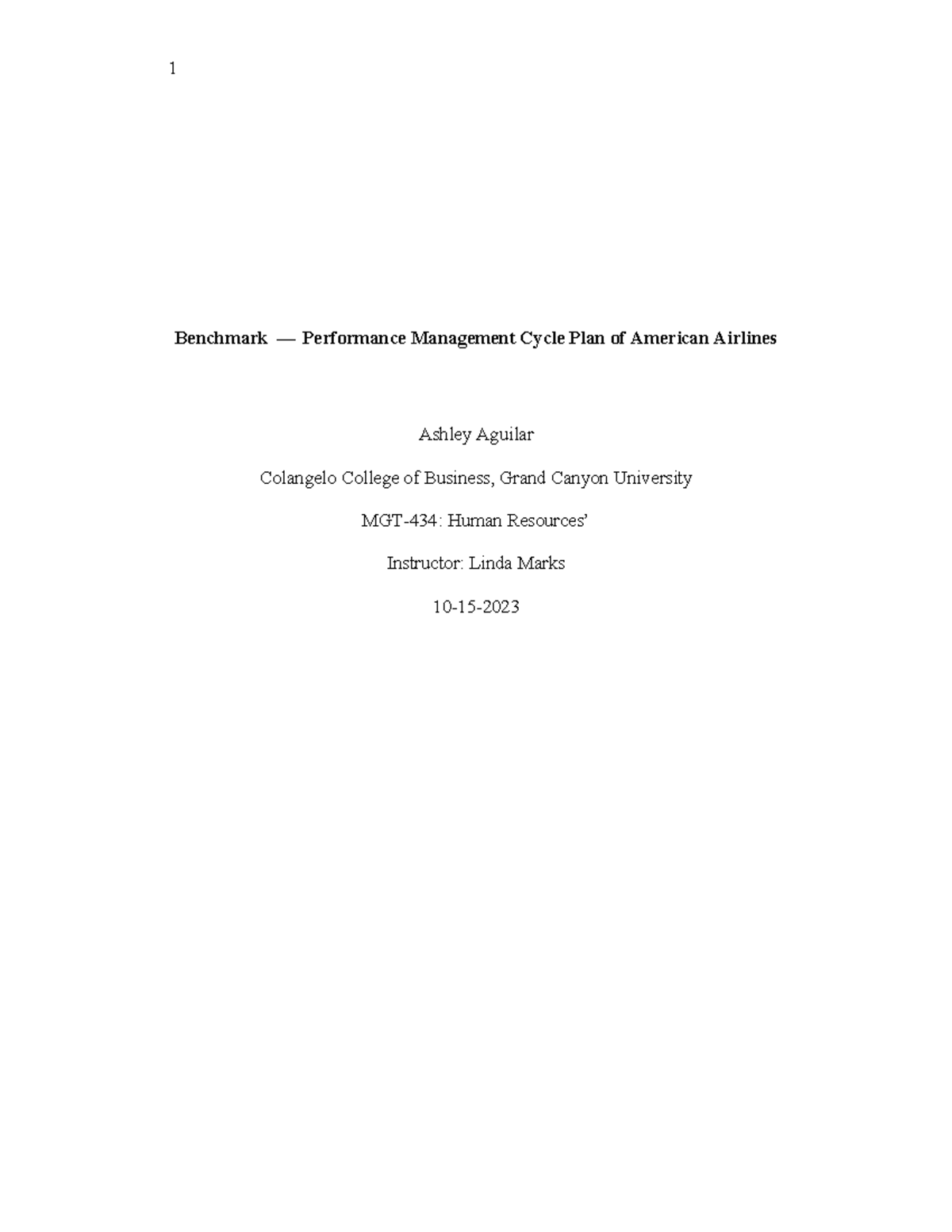 Benchmark — Performance Management Cycle Plan - Performance management ...