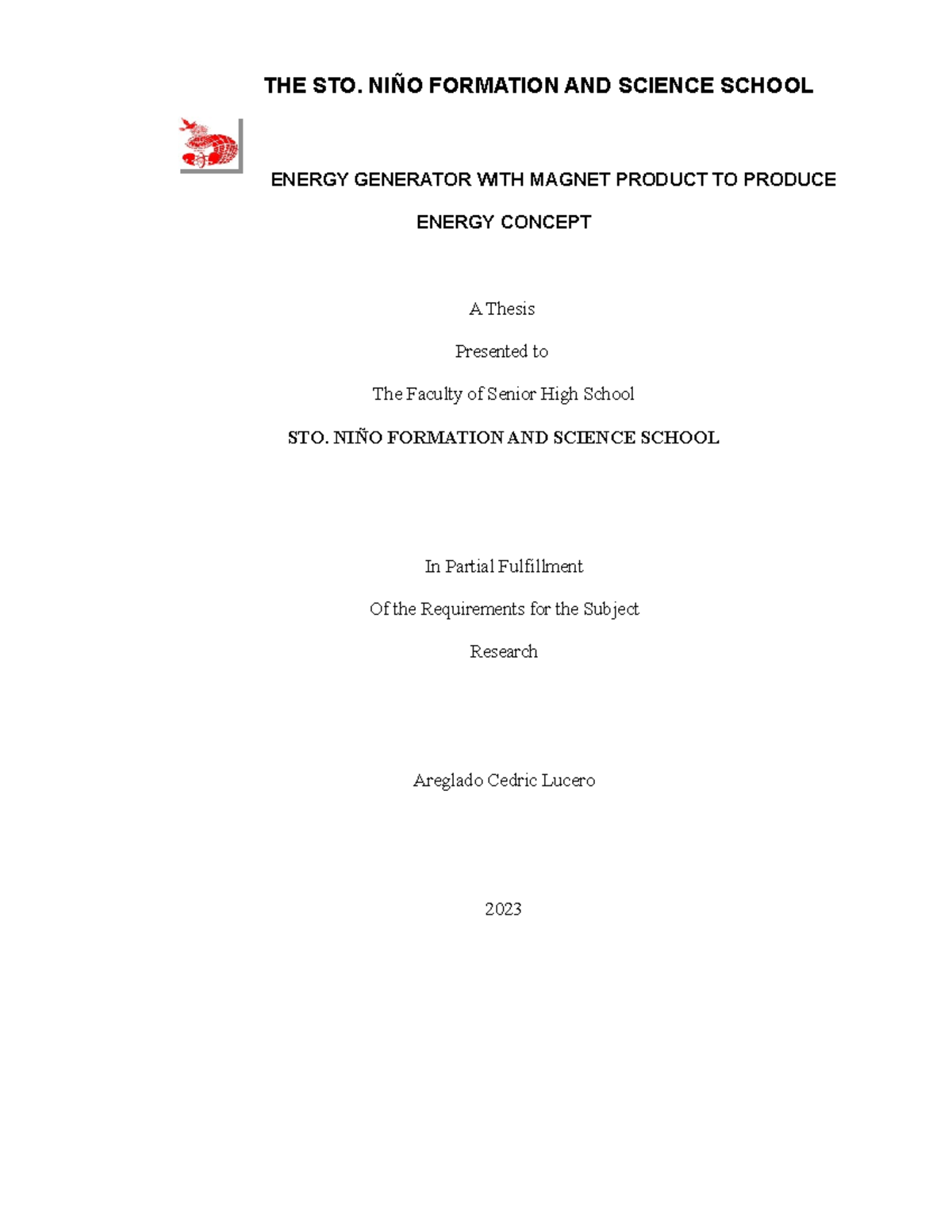 Capstone Imrad - n/a - ENERGY GENERATOR WITH MAGNET PRODUCT TO PRODUCE ...