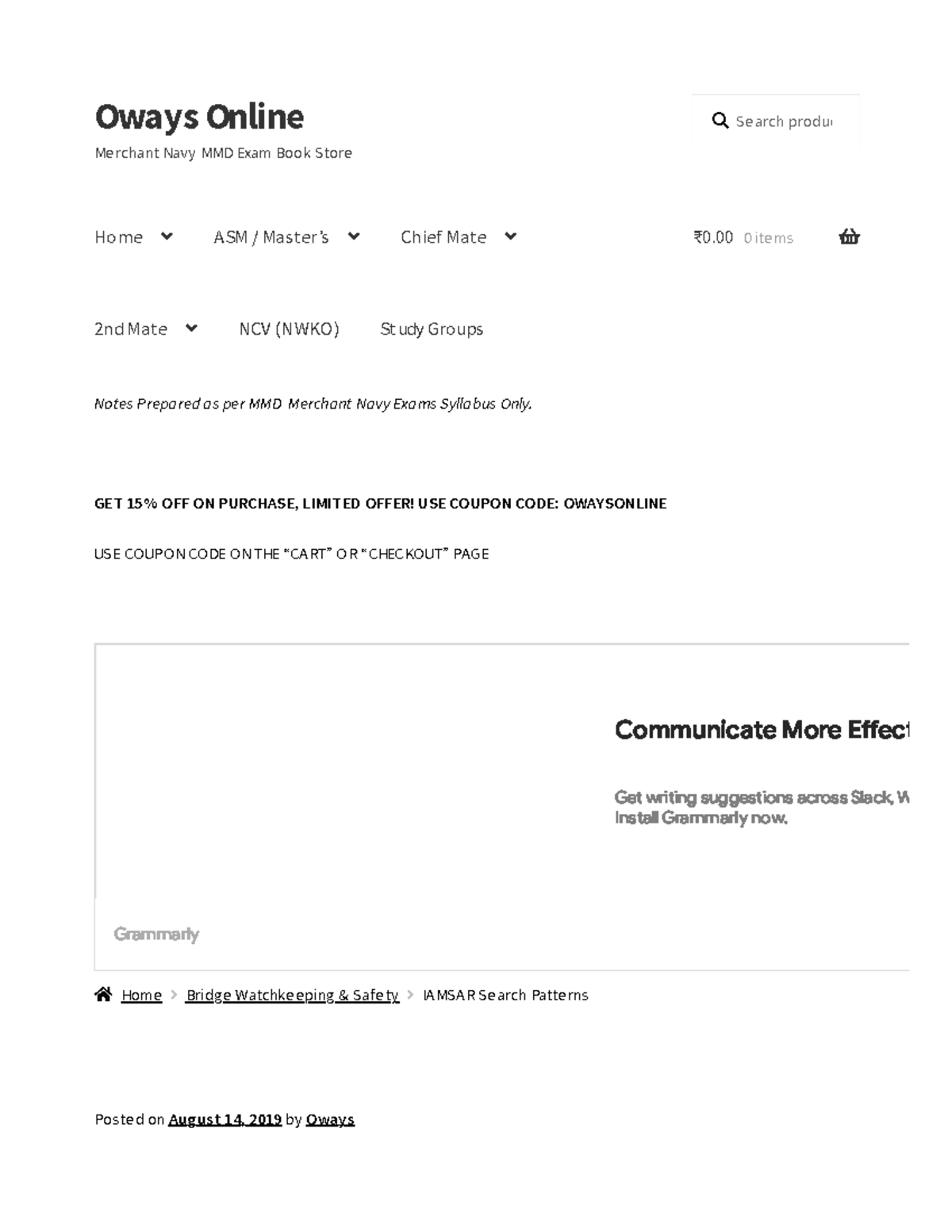Iamsar Search Patterns Explained with Sketches - Oways Online - Posted ...