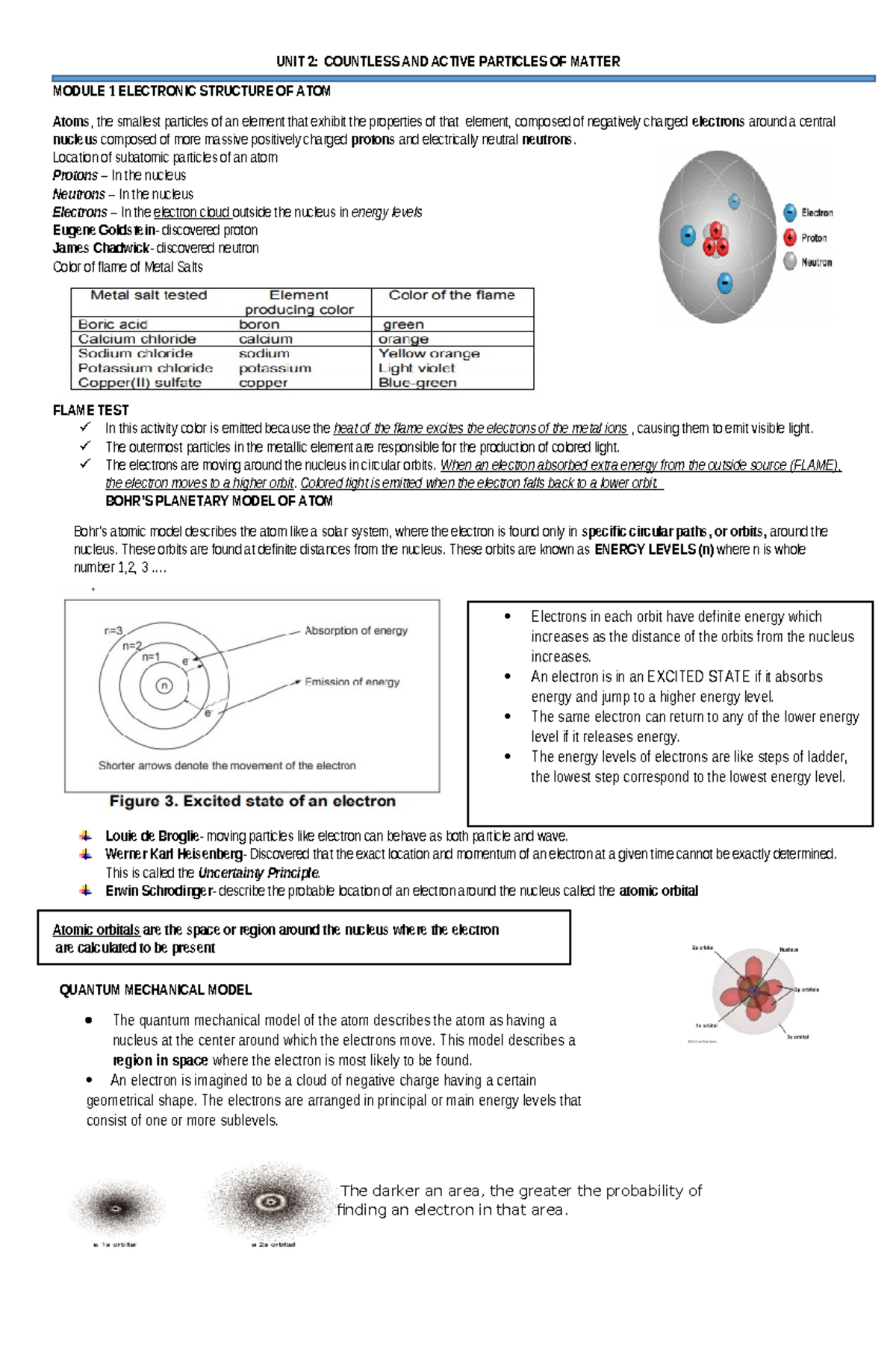 UNIT 2 Countless AND Active Particles OF Matter - UNIT 2: COUNTLESS AND ...