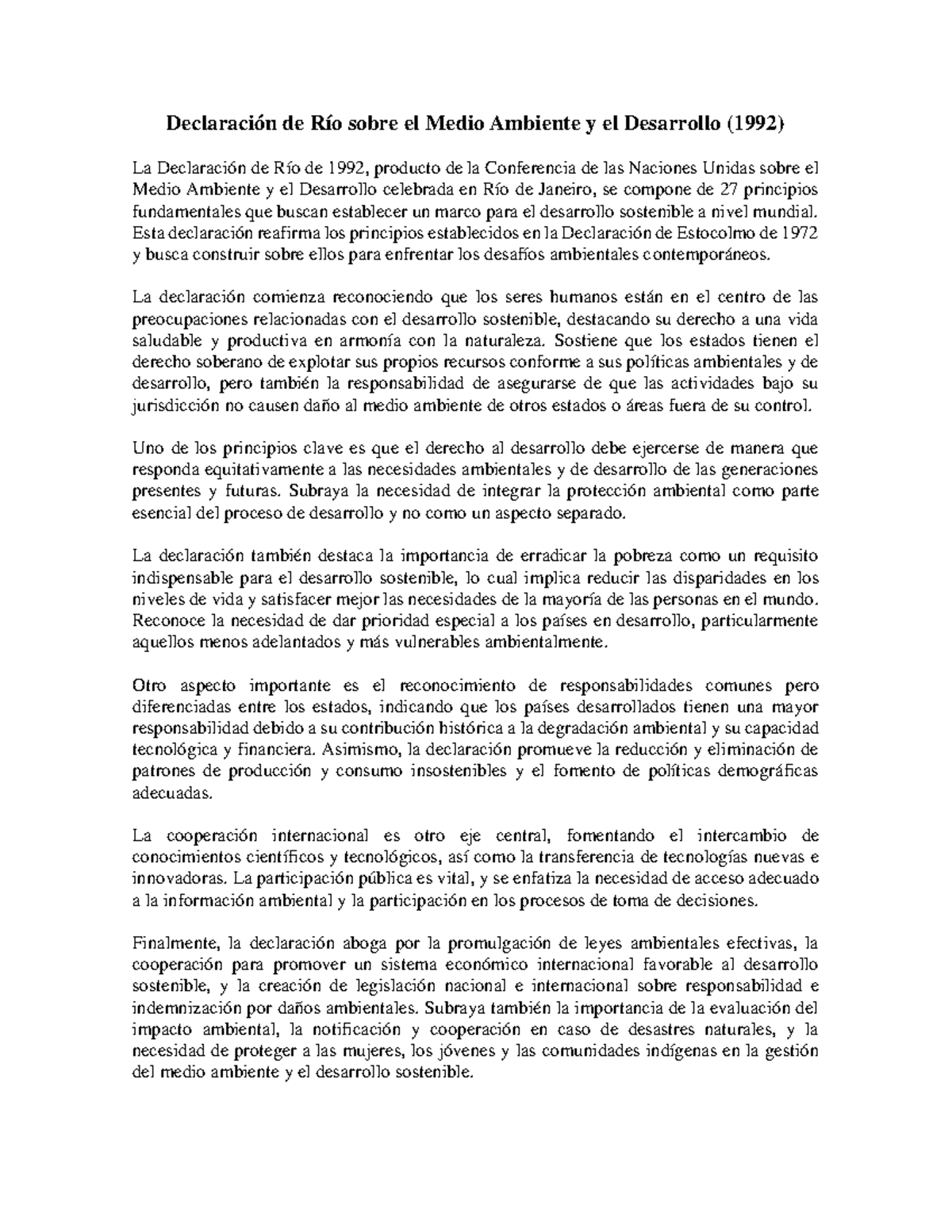 Ficha Resumen RSCC - info - Declaración de Río sobre el Medio Ambiente ...