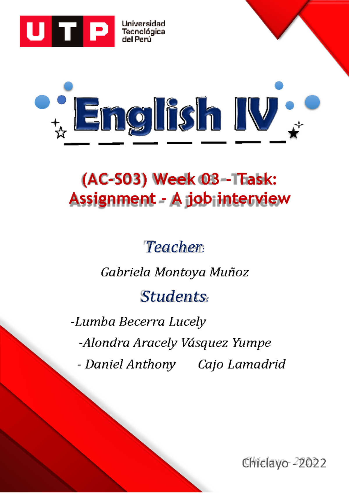 Task03 Lumba Lucely Vazquez Alondra Cajo Daniel. - Chiclayo - 2022 (AC-S03) Week 03 - Task ...