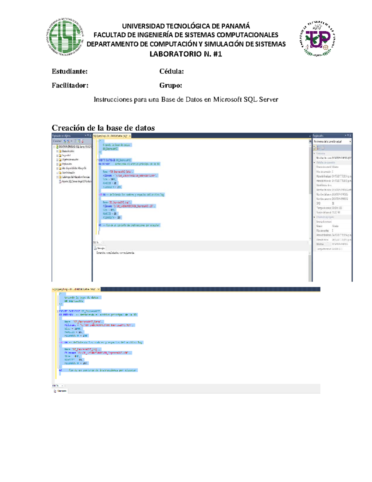 Laboratorio N°1 - introduccion a sql - Warning: TT: undefined function: 32 FACULTAD DE ...
