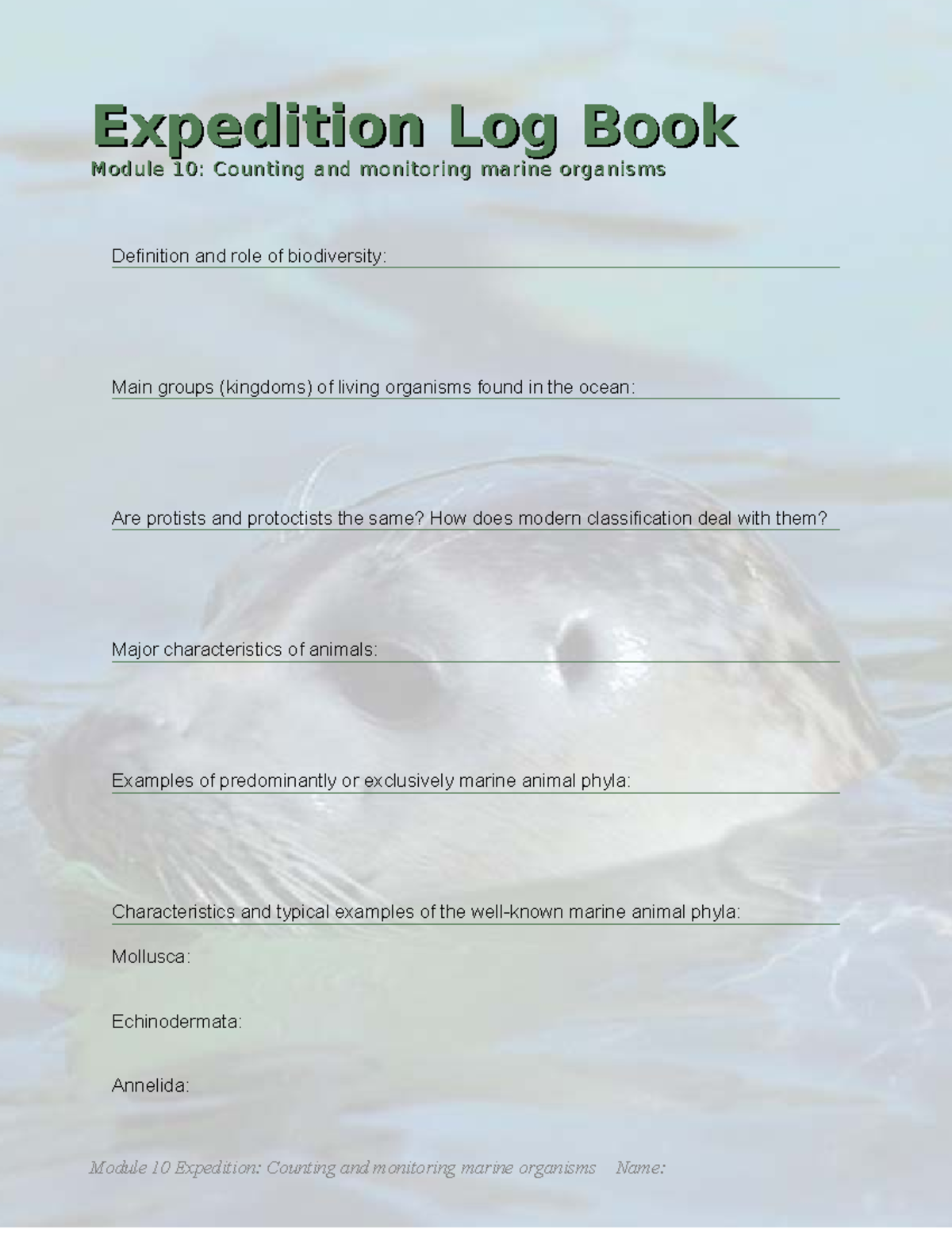 Log Book 10 - hocaw30119@hdrlog.com - Expedition Log BookExpedition Log ...