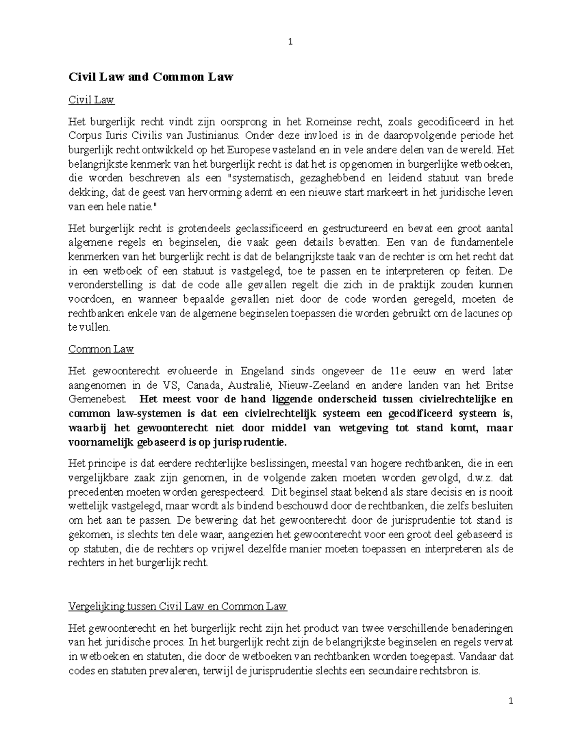 Civil Law and Common Law - 1 Civil Law and Common Law Civil Law Het ...