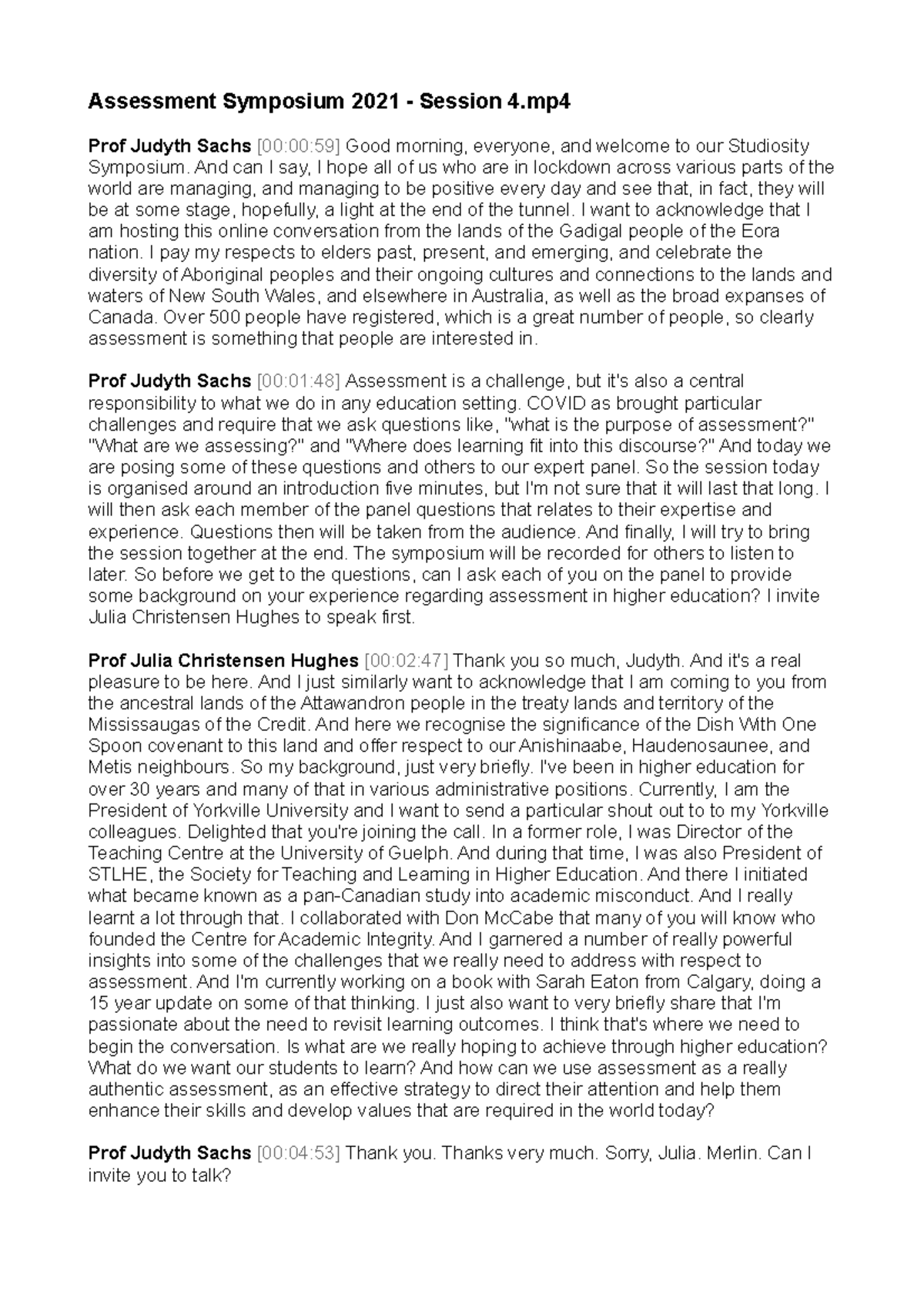 Introduction to BA - Assessment Symposium 2021 full-transcript ...