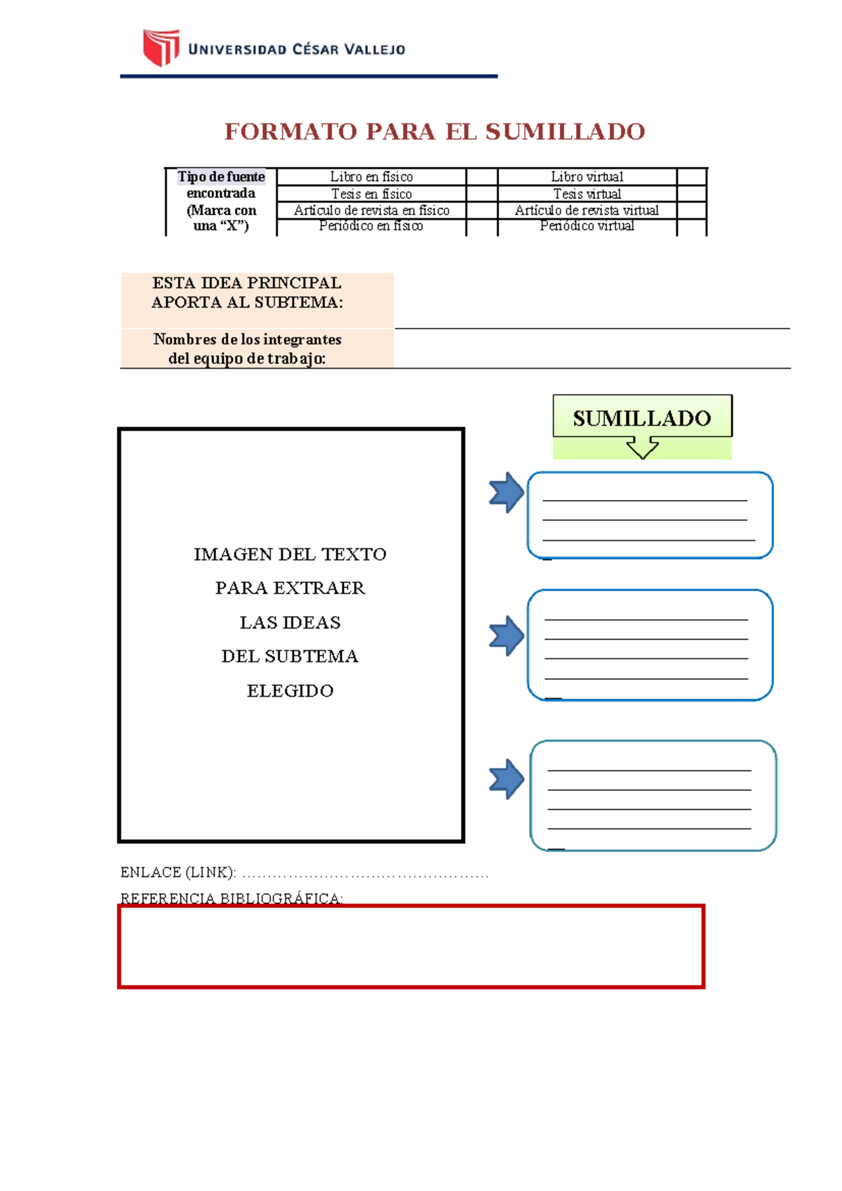 S03 Formato PARA Sumillado - FORMATO PARA EL SUMILLADO Tipo de fuente ...