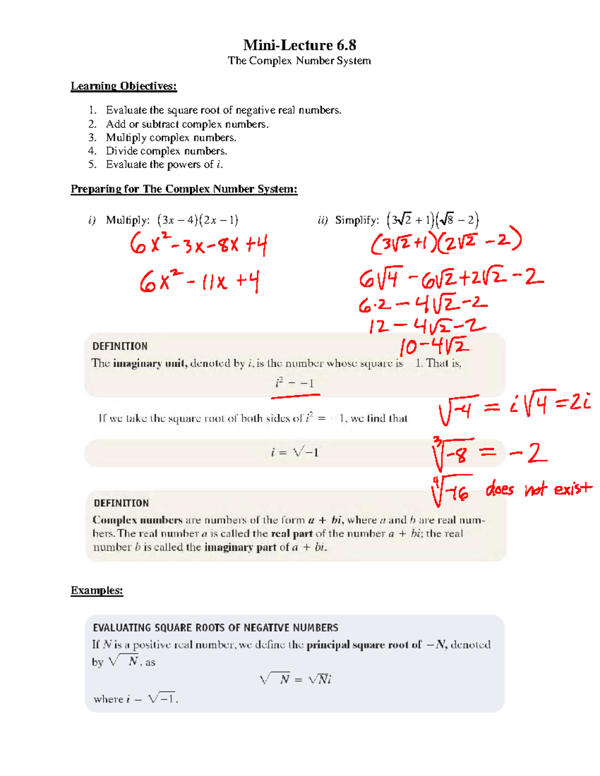 6-8c - will help you in math and help you critically - Mini-Lecture 6 ...