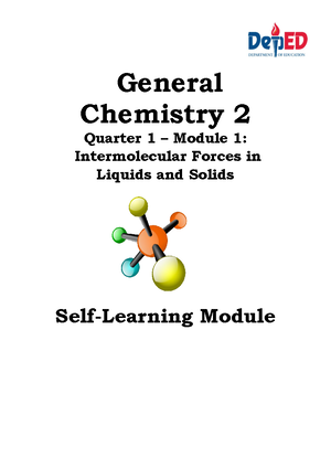 Week-5 General-Chemistry-2 - General Chemistry 2 Quarter 1 – Module 5 ...