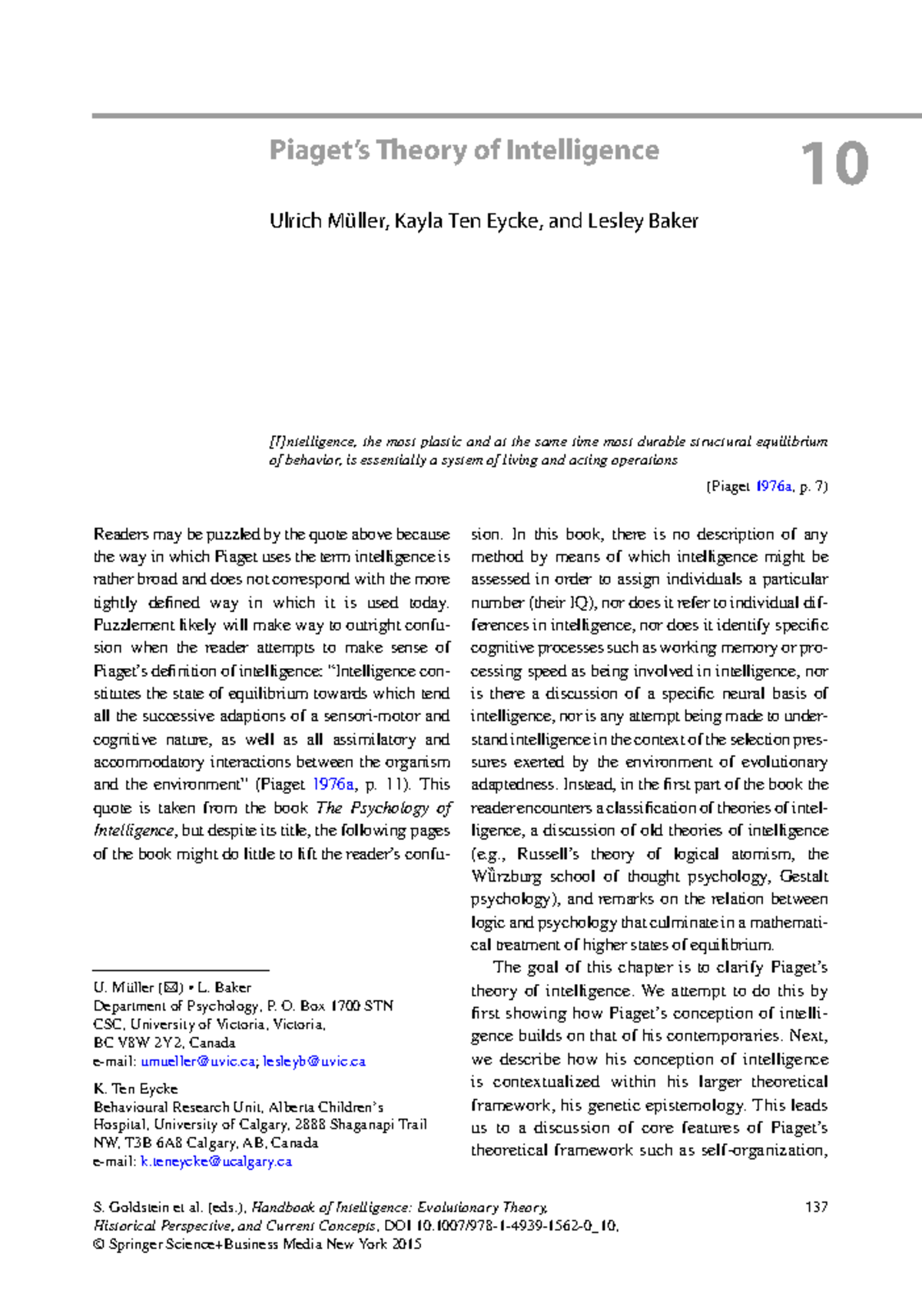 Lectura 2 - S. Goldstein et al. (eds.), Handbook of Intelligence ...