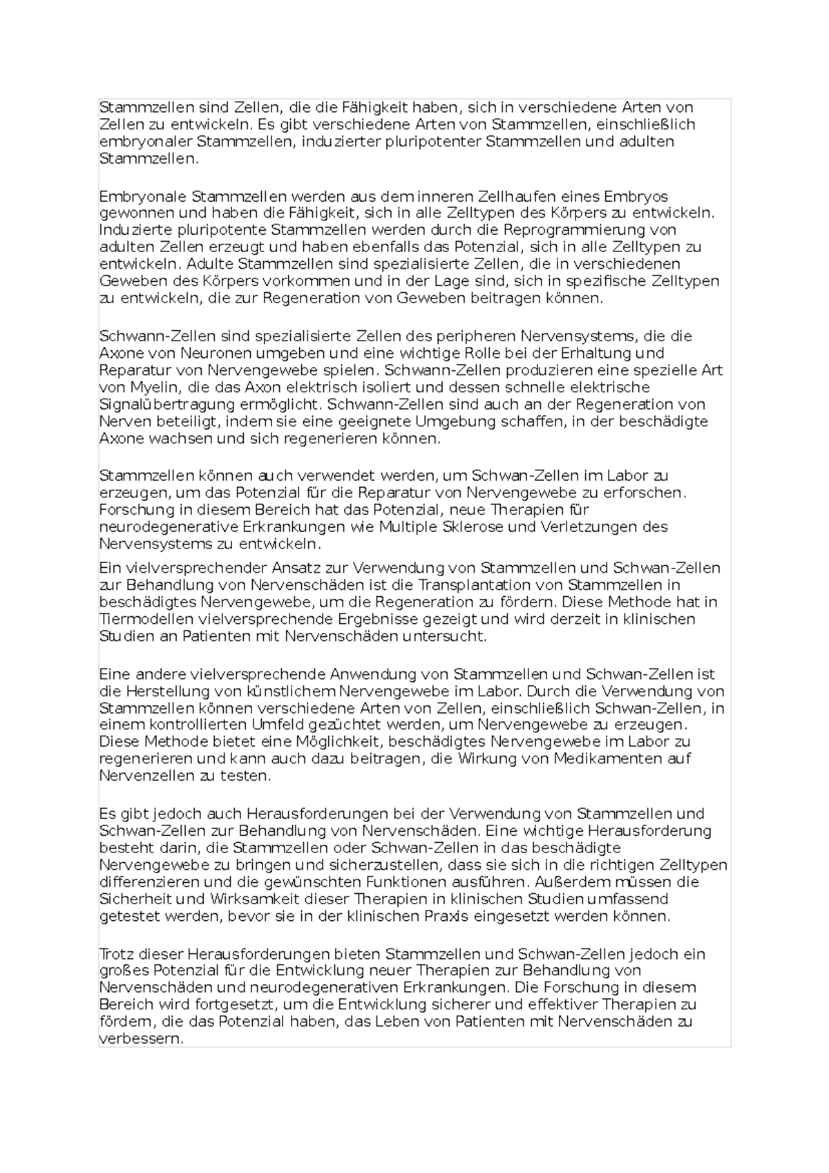 Stamm Und Schwanzellen - Stammzellen sind Zellen, die die Fähigkeit ...