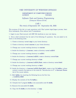 CS 2211 Final - Past exam - Computer Science 211b Final Examination 28 ...