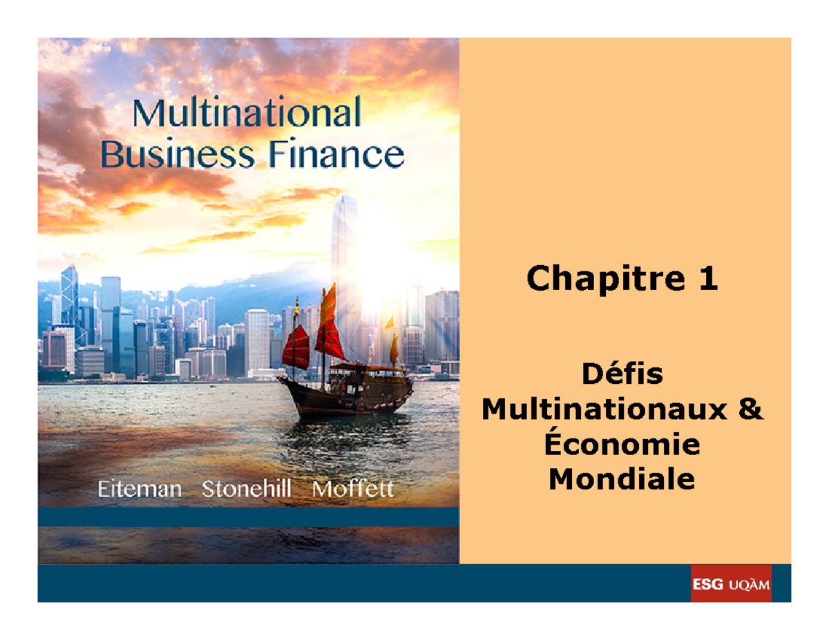 FIN5580 H2020 Chapitre 1 - Warning: TT: undefined function: 32 Chapitre 1 Défis Multinationaux ...
