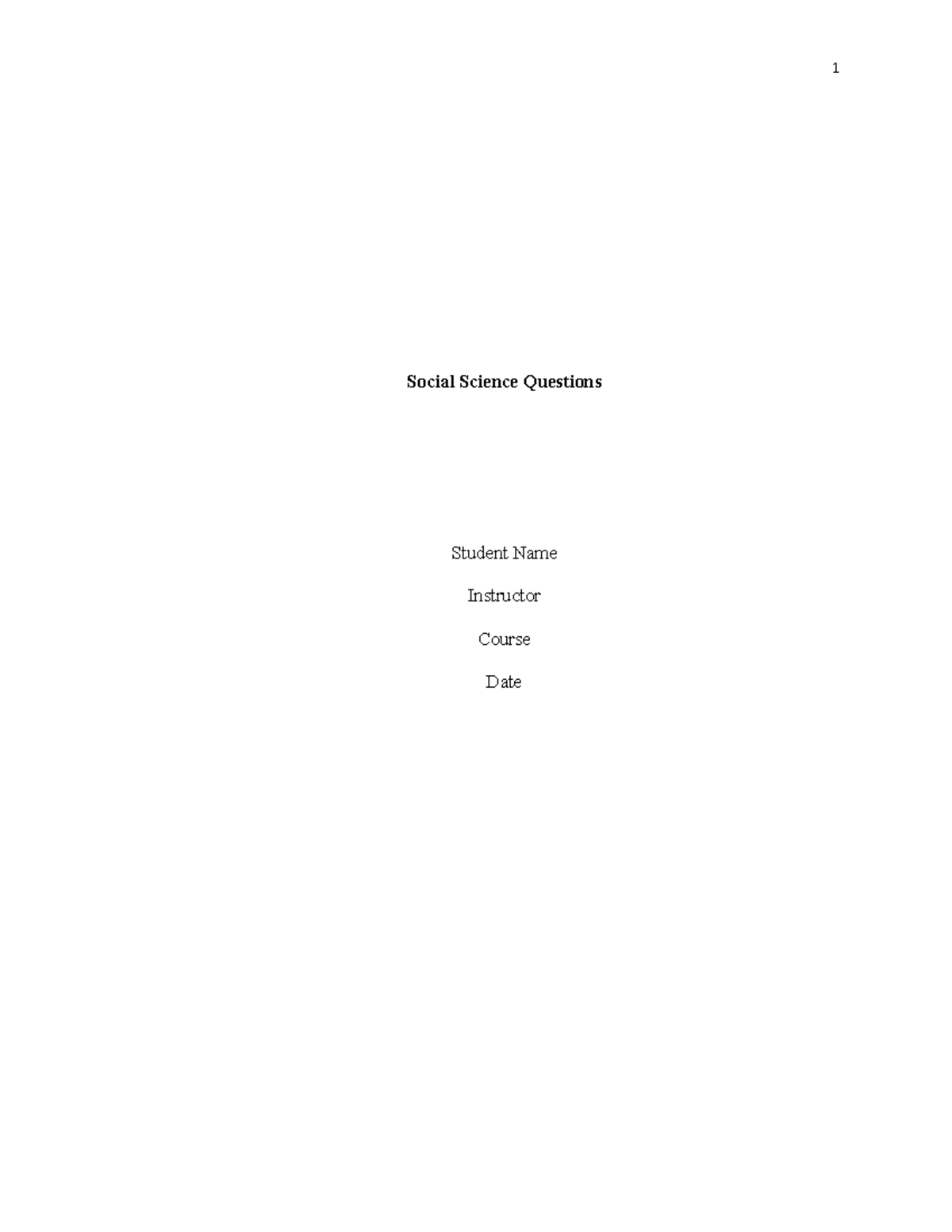 Answer 1 This Is A Completed Assignment For SN HU Social Science
