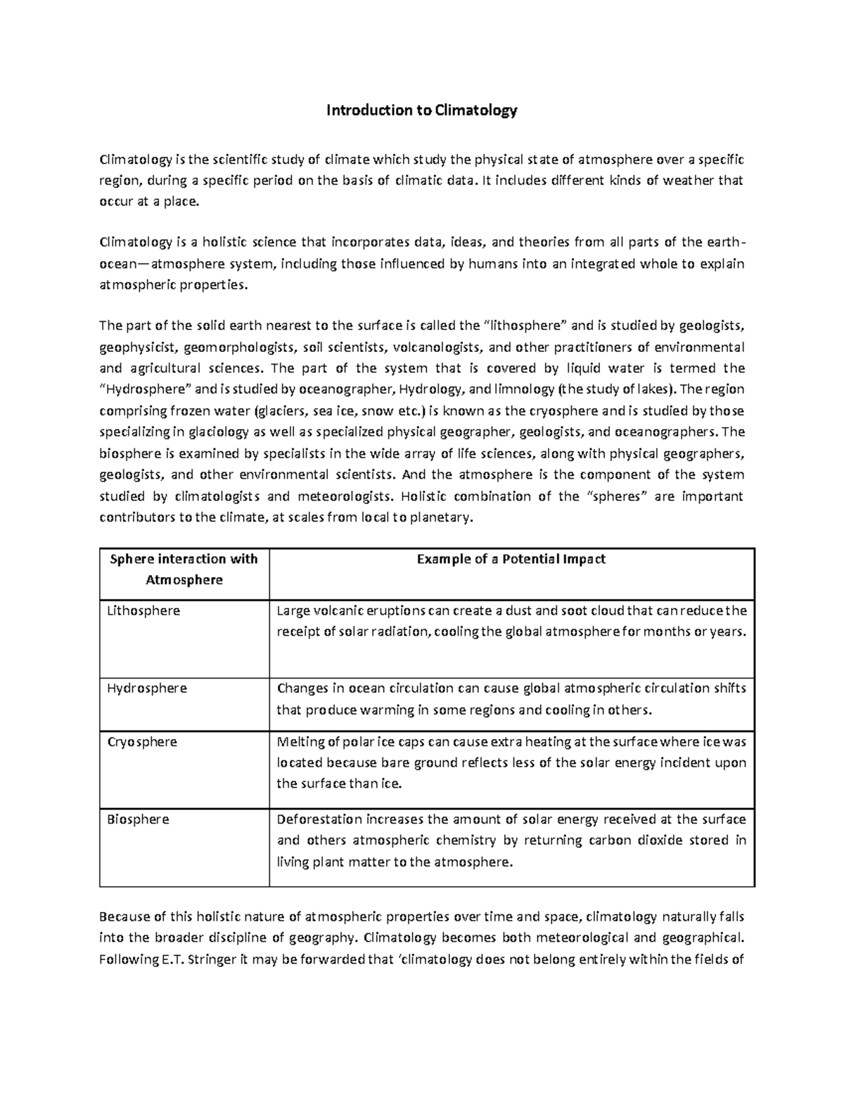 Introduction to Climatology: The very Basics - Introduction to ...