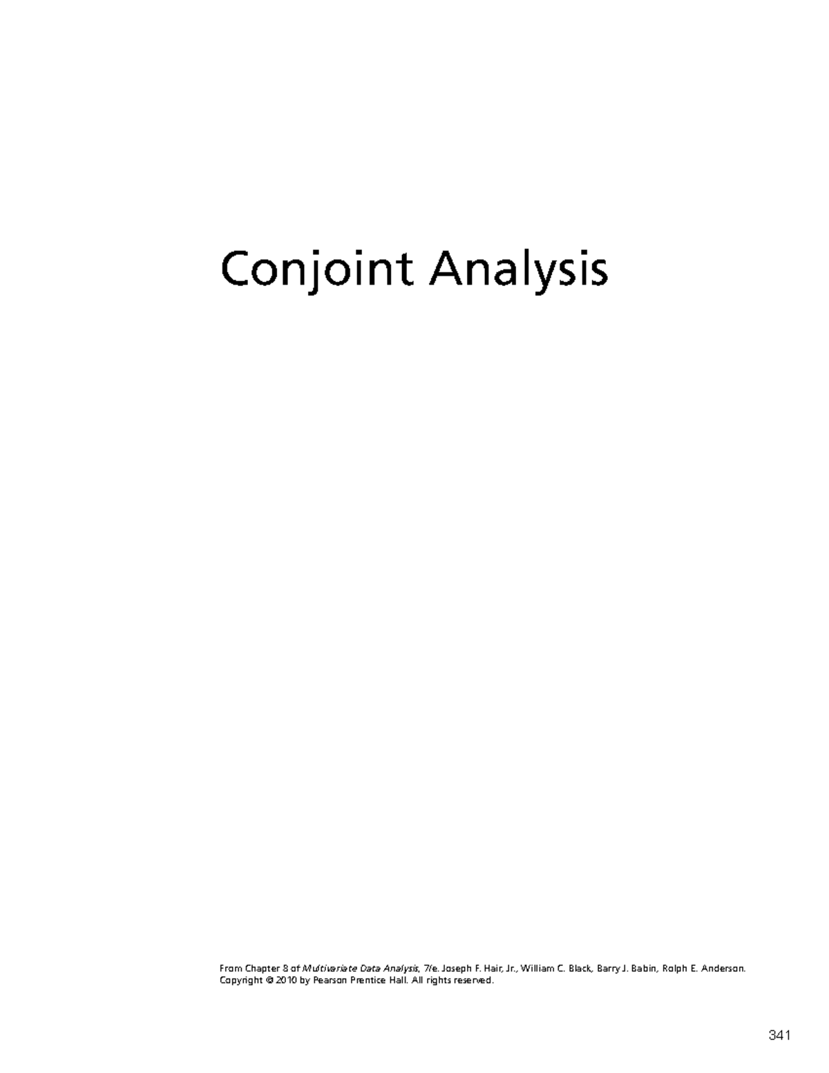 3 Hair et al. (cap 7) - Analisi conjoint - From Chapter 8 of Multivariate Data Analysis, 7/e ...