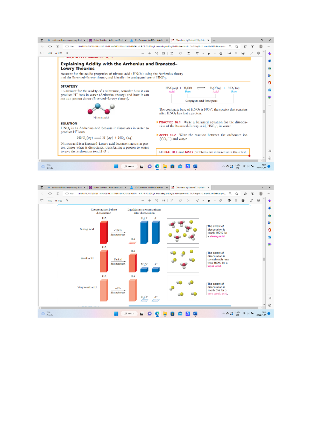 Aqueous Equilibria ACID AND Bases Worked Examples - VUT - Studocu