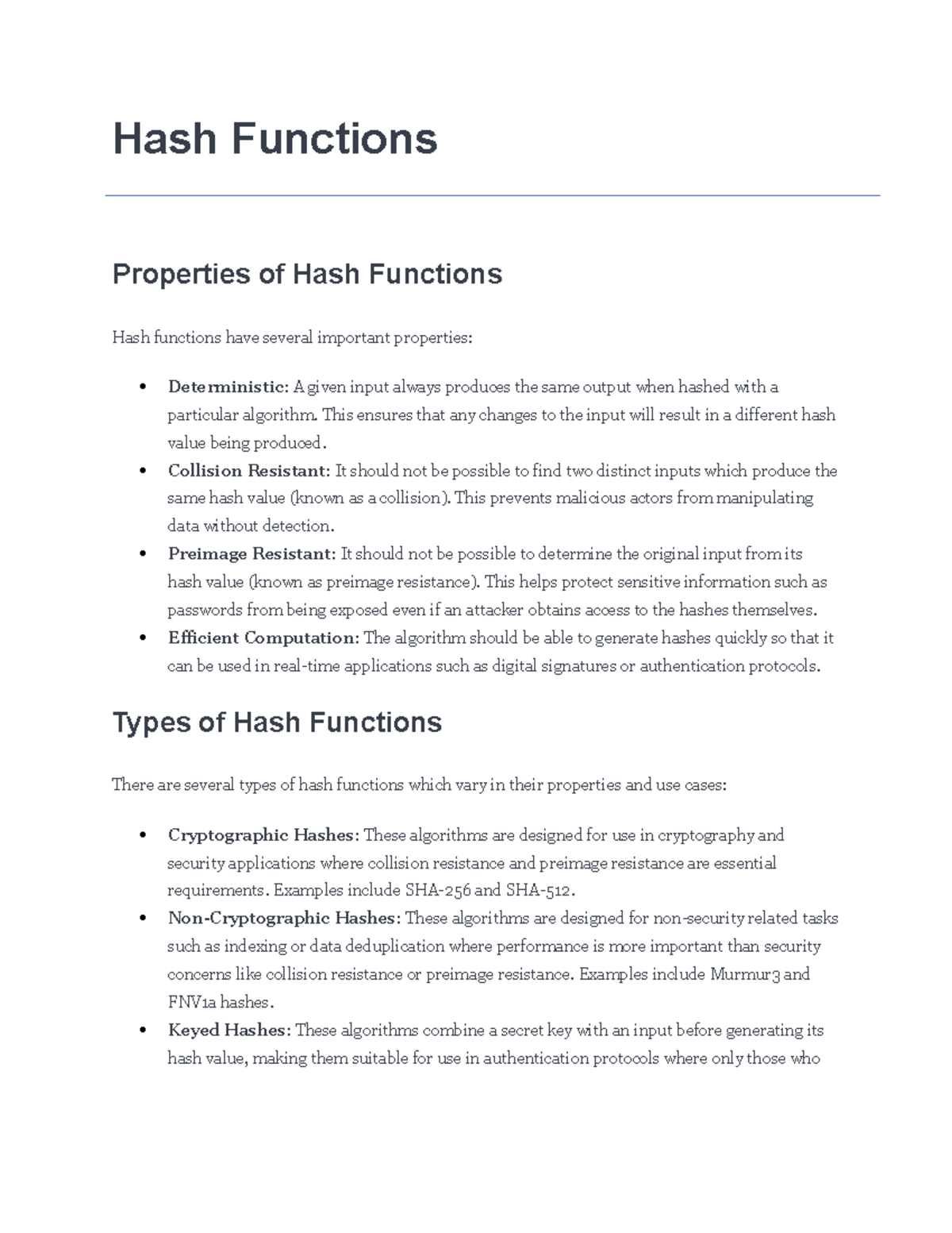 Hash Functions (computer network and security) - Hash Functions ...