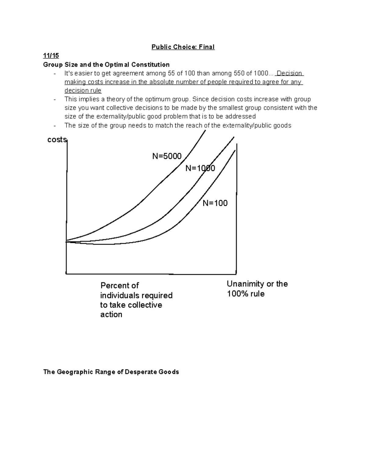 Public Choice Notes Final - Public Choice: Final 11/ Group Size and the ...