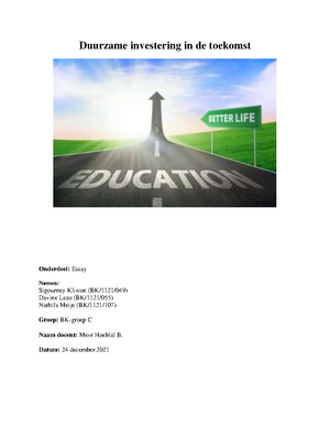 SHL BIV AO 2020-2021 Sem 5 - UNASAT SURINAME School of Management and ...