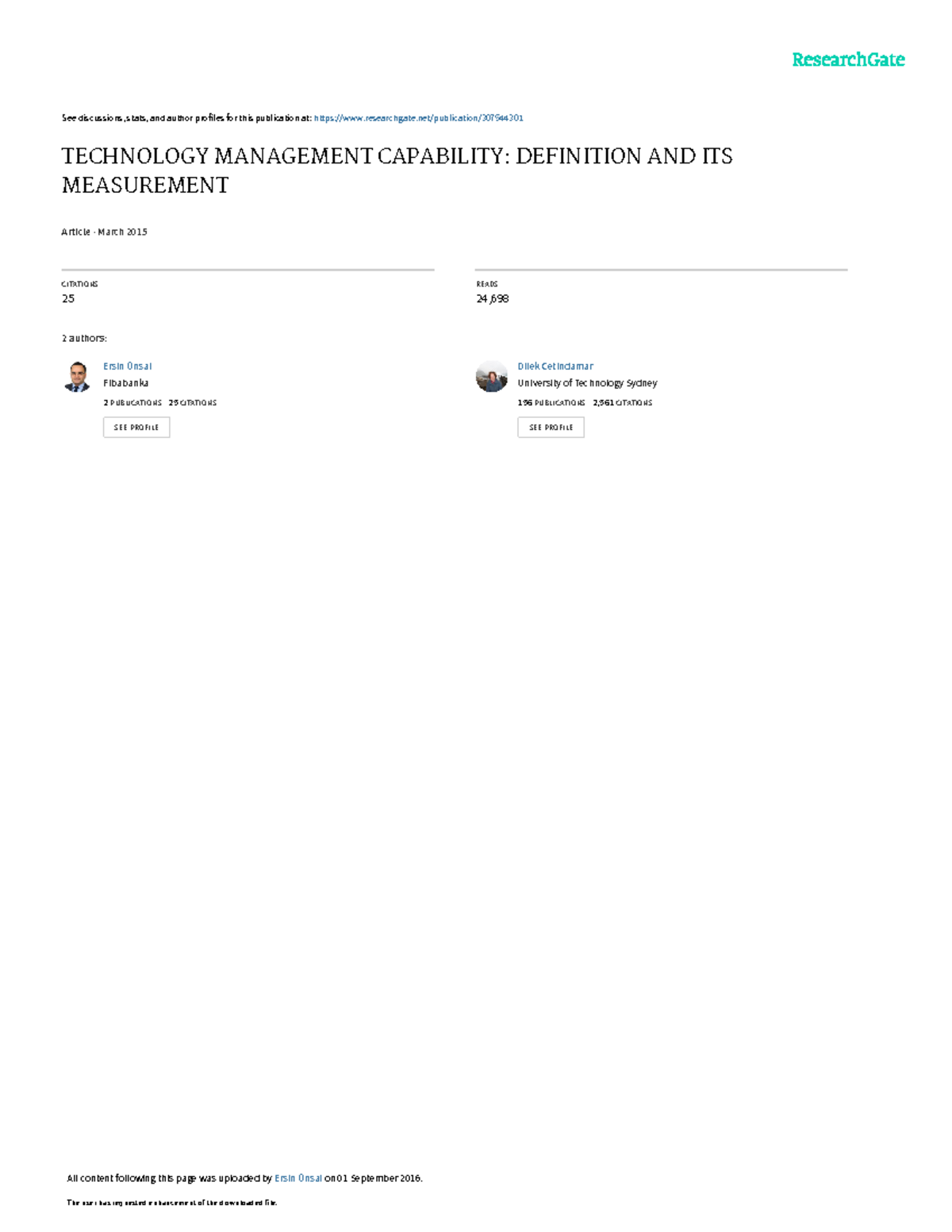 B1-Technology Management Capability-Definitionand Its Measurement - See ...
