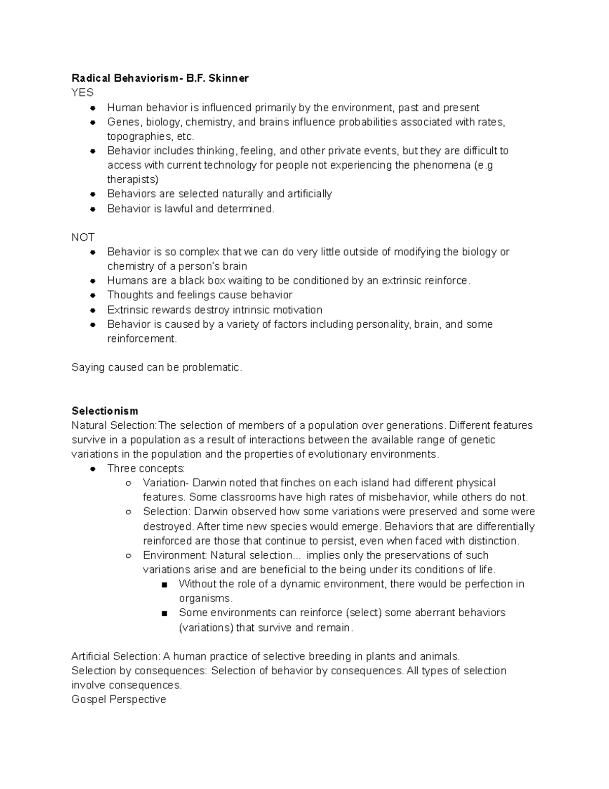 Principles of Behavior - Radical Behaviorism- B. Skinner YES Human ...