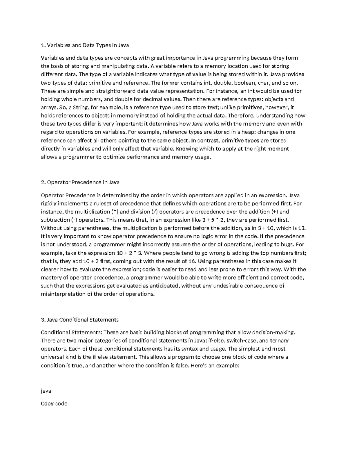 Ds - dstics - Variables and Data Types in Java Variables and data types ...