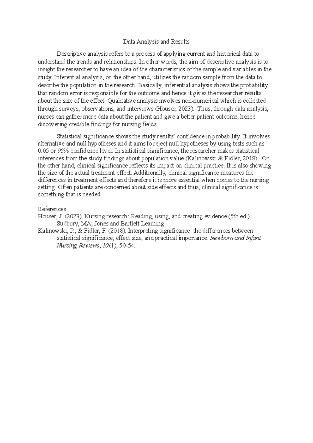 Data Analysis and Results in applied - Data Analysis and Results ...