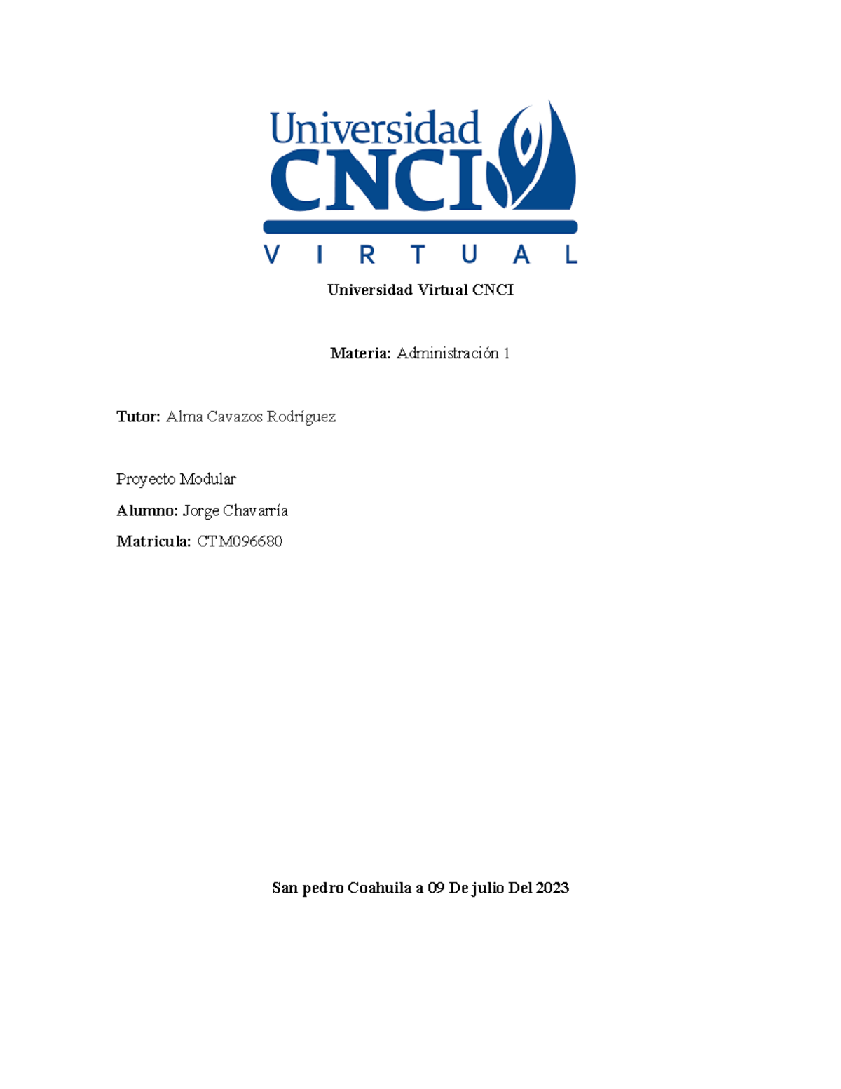Proyecto Modular Adm Admiinistracion 1 Universidad Virtual Cnci