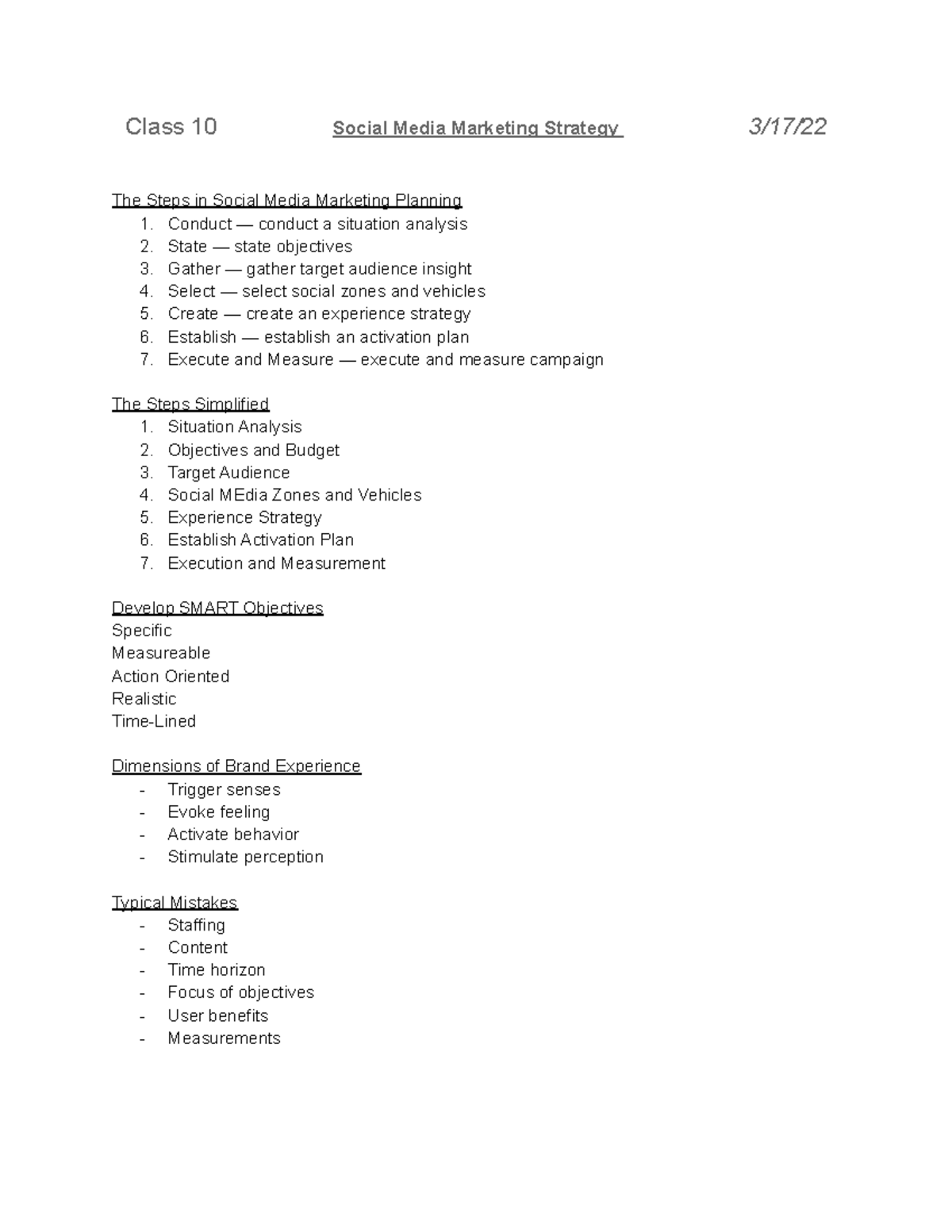Intro to Social Media Class 10 Notes - Class 10 Social Media Marketing ...