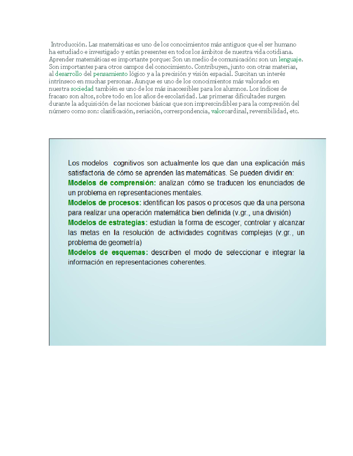 Introducción a la matematica - Introducción. Las matemáticas es uno de ...
