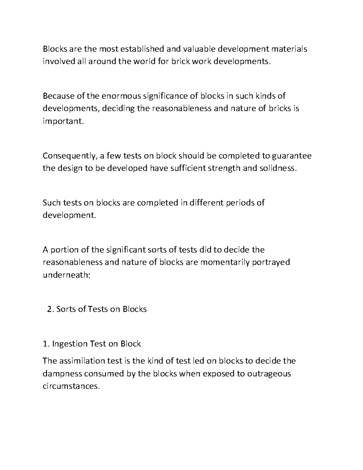 Document (55) - Short notes - Blocks are the most established and ...