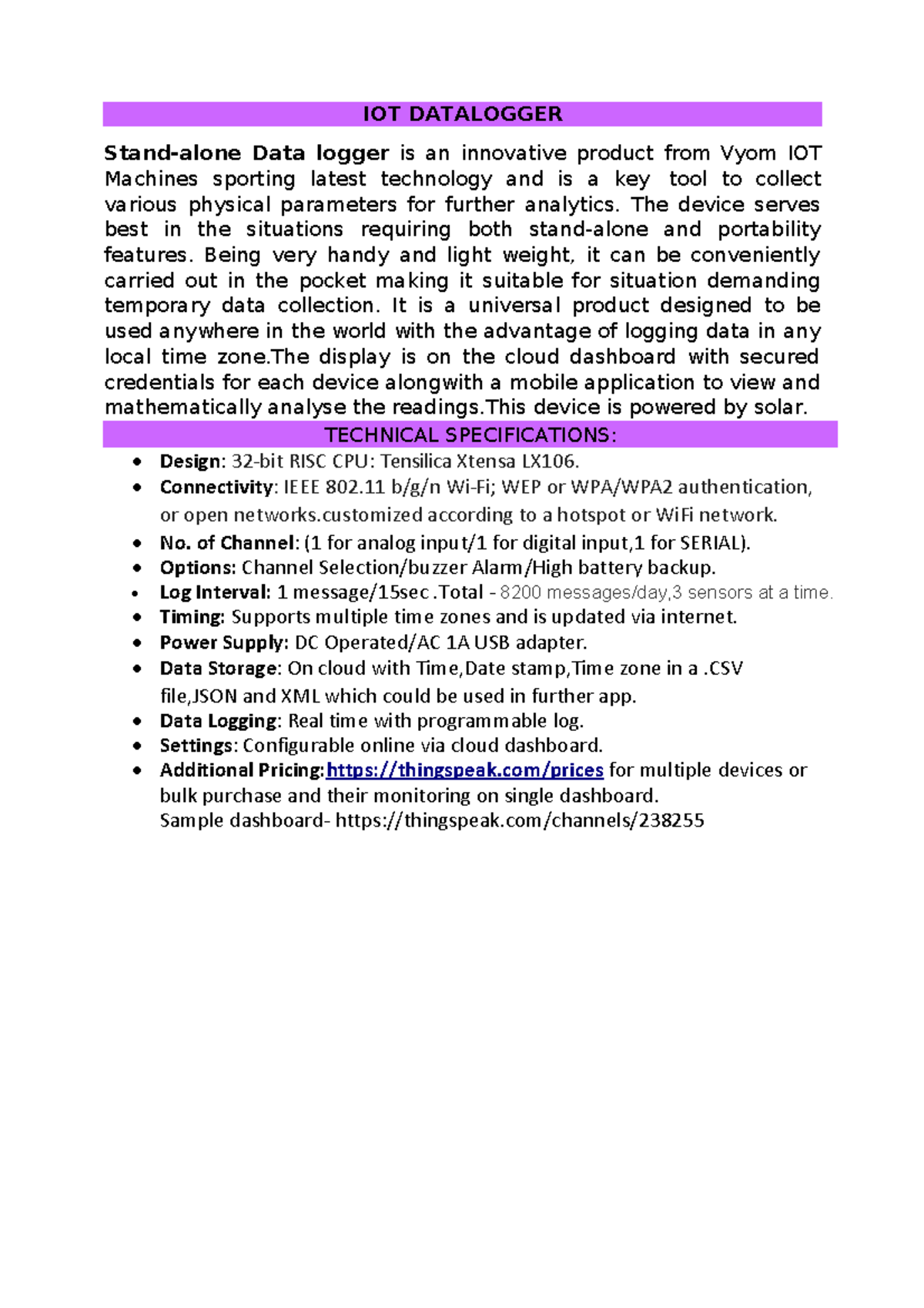 Iot-datalogger - nothing - IOT DATALOGGER Stand-alone Data logger is an innovative product from ...