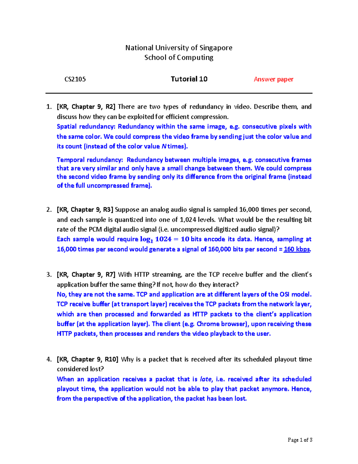 Tutorial 10 ans - CCCCCCC - Page 1 of 3 National University of Singapore School of Computing ...