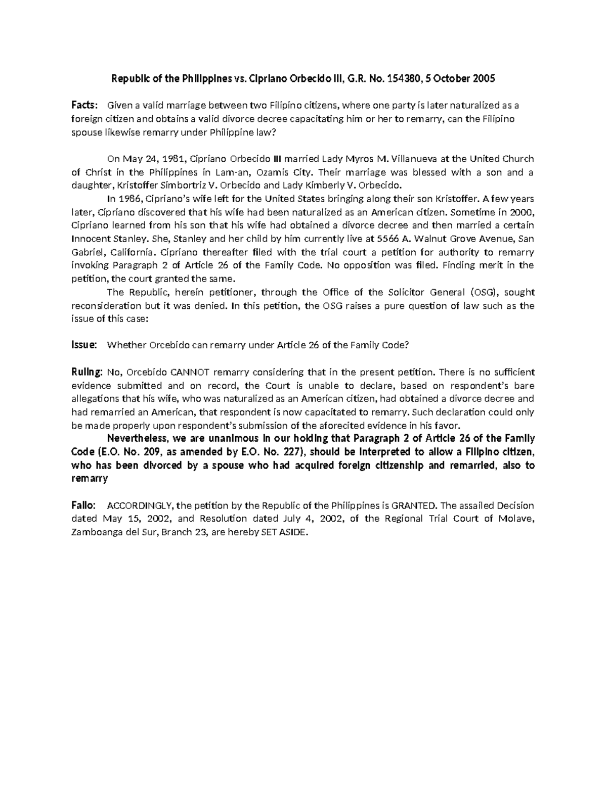 Republic-vs-Orbecido - Republic of the Philippines vs. Cipriano ...