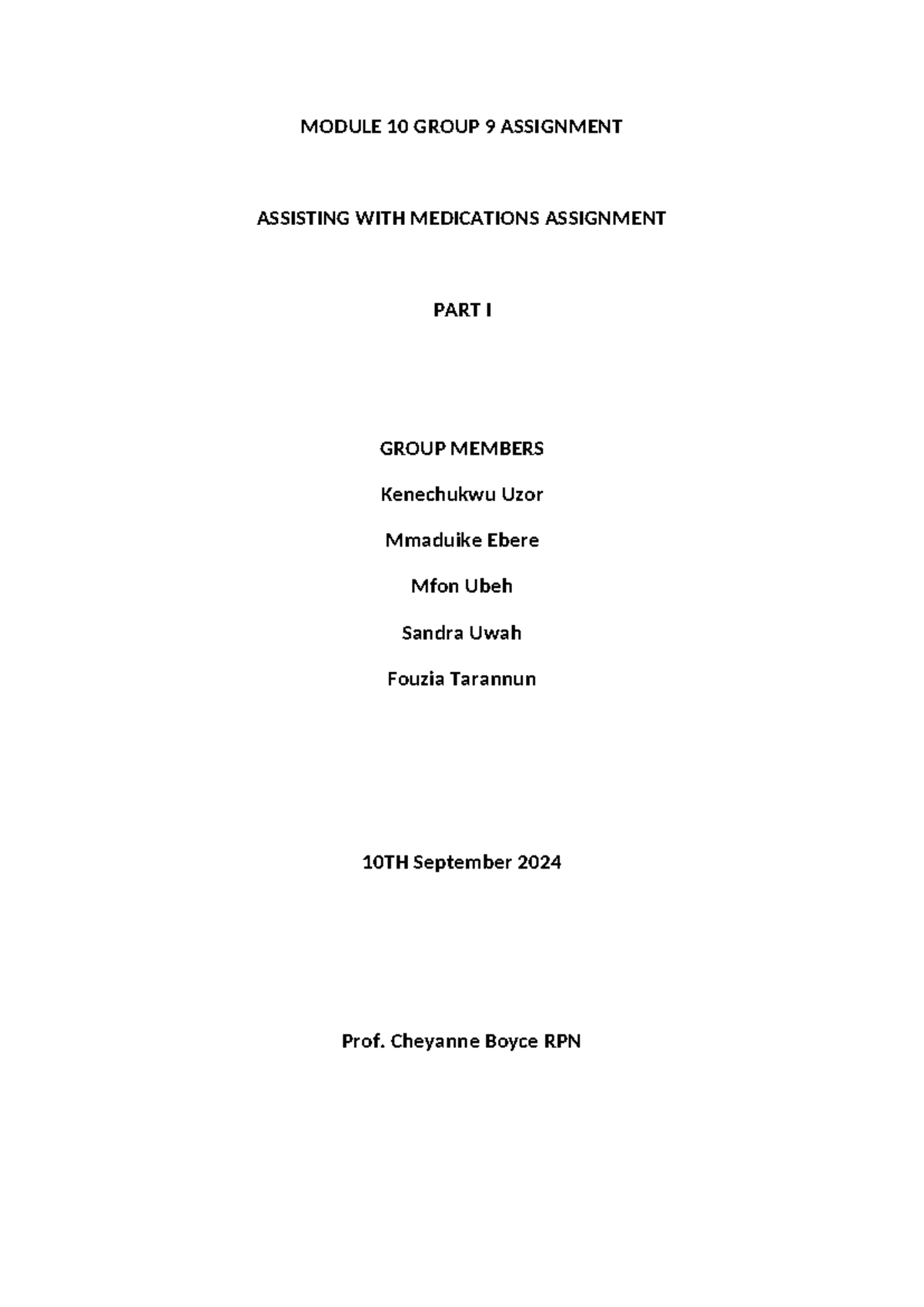 Module 10 Group Assignment - MODULE 10 GROUP 9 ASSIGNMENT ASSISTING ...