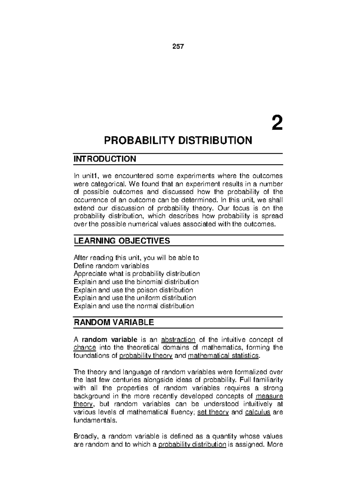 M.C.A. (Sem - II) Probability and Statistics-2 - 2 PROBABILITY ...