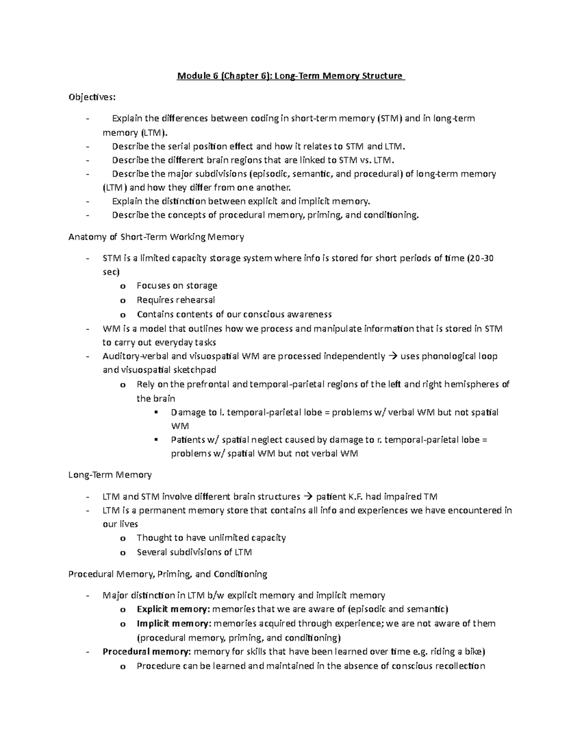 Modules 6-8 - Lecture and module notes, *includes SOME textbook ...