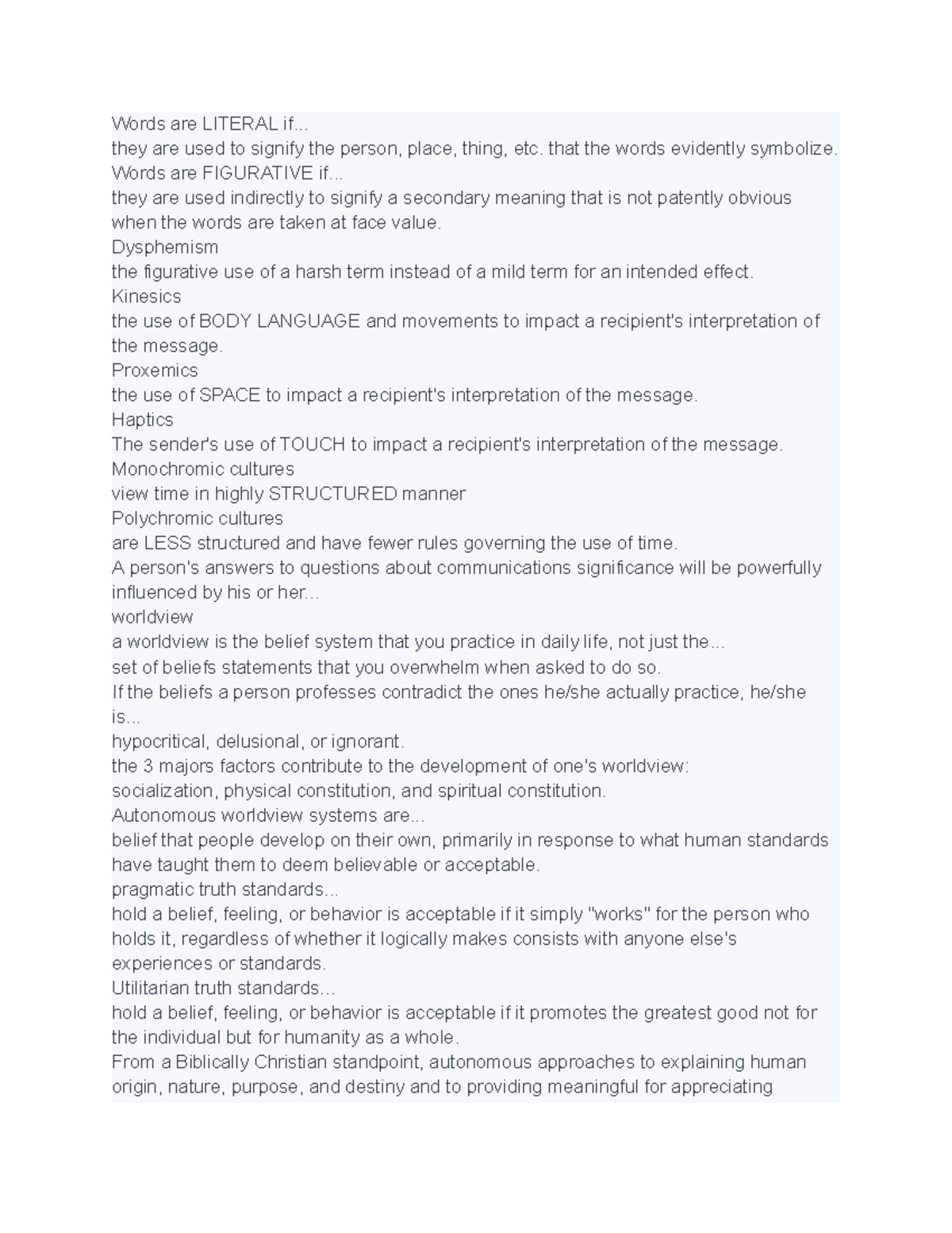 COMS 101 3 - Some definitions and their meanings will be helpful for ...