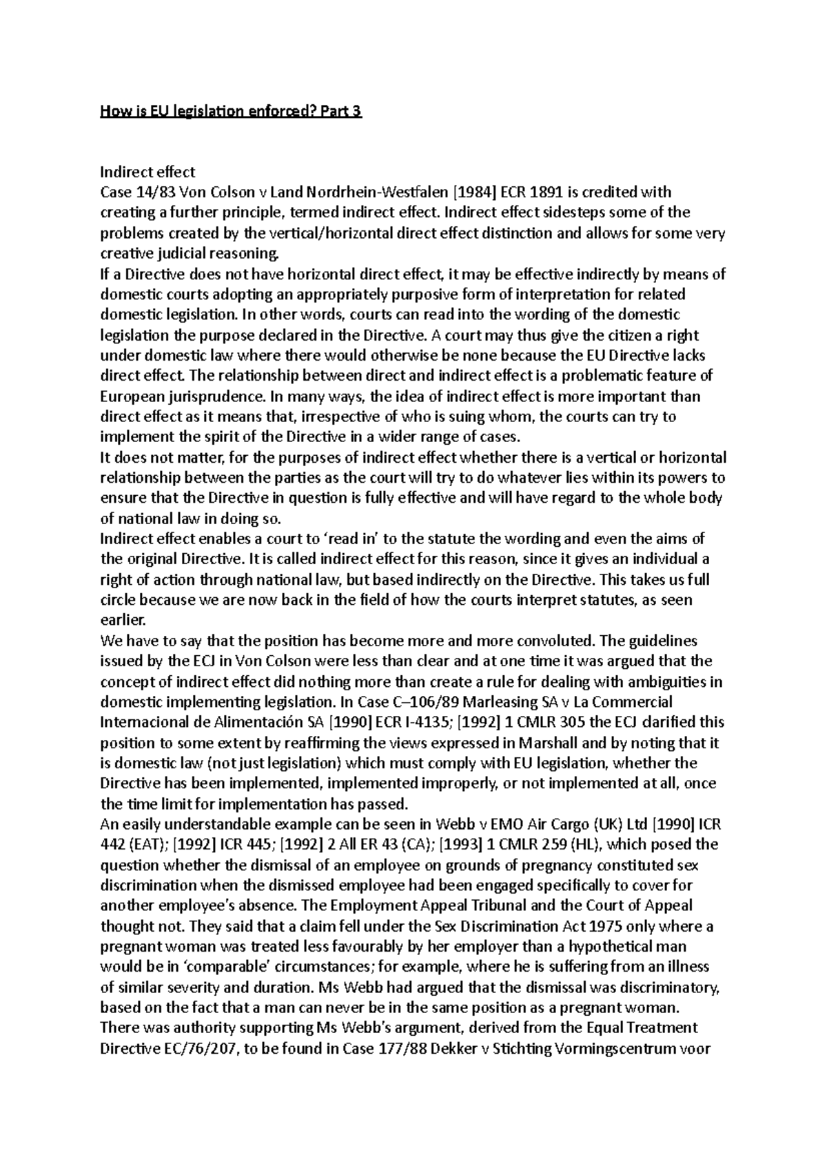 How Is EU Legislation Enforced Part 3 Indirect Effect Sidesteps Some how-is-eu-legislation-enforced-part-3-indirect-effect-sidesteps-some