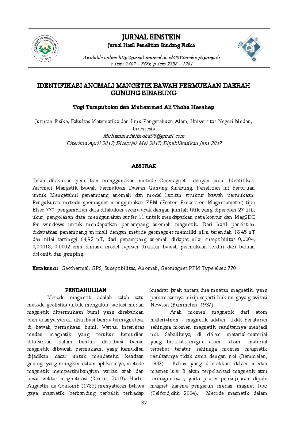 11840 25553 1 SM - jurnal - JURNAL EINSTEIN Jurnal Hasil Penelitian ...
