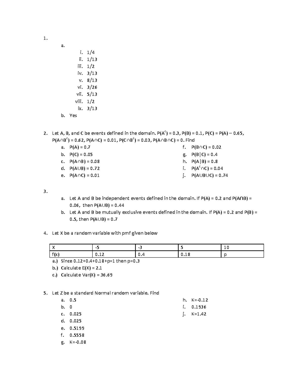 Answers for Exercises 5 and 6 - Introduction to Statistics - University ...