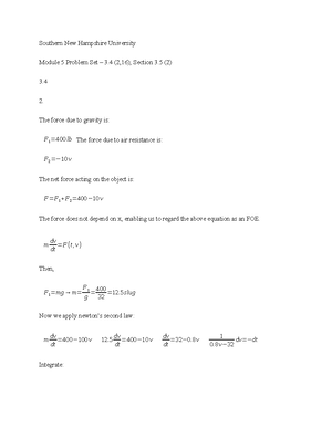 MAT330 Module Fivetutor - Week 5 - Direction Fields and Phase Portraits MAT330: Differential ...