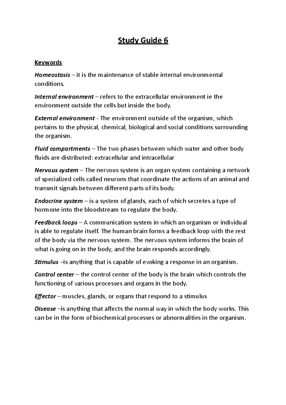 Study Guide 6 Rihan - sssssssssssssssssss - Study Guide 6 Keywords ...