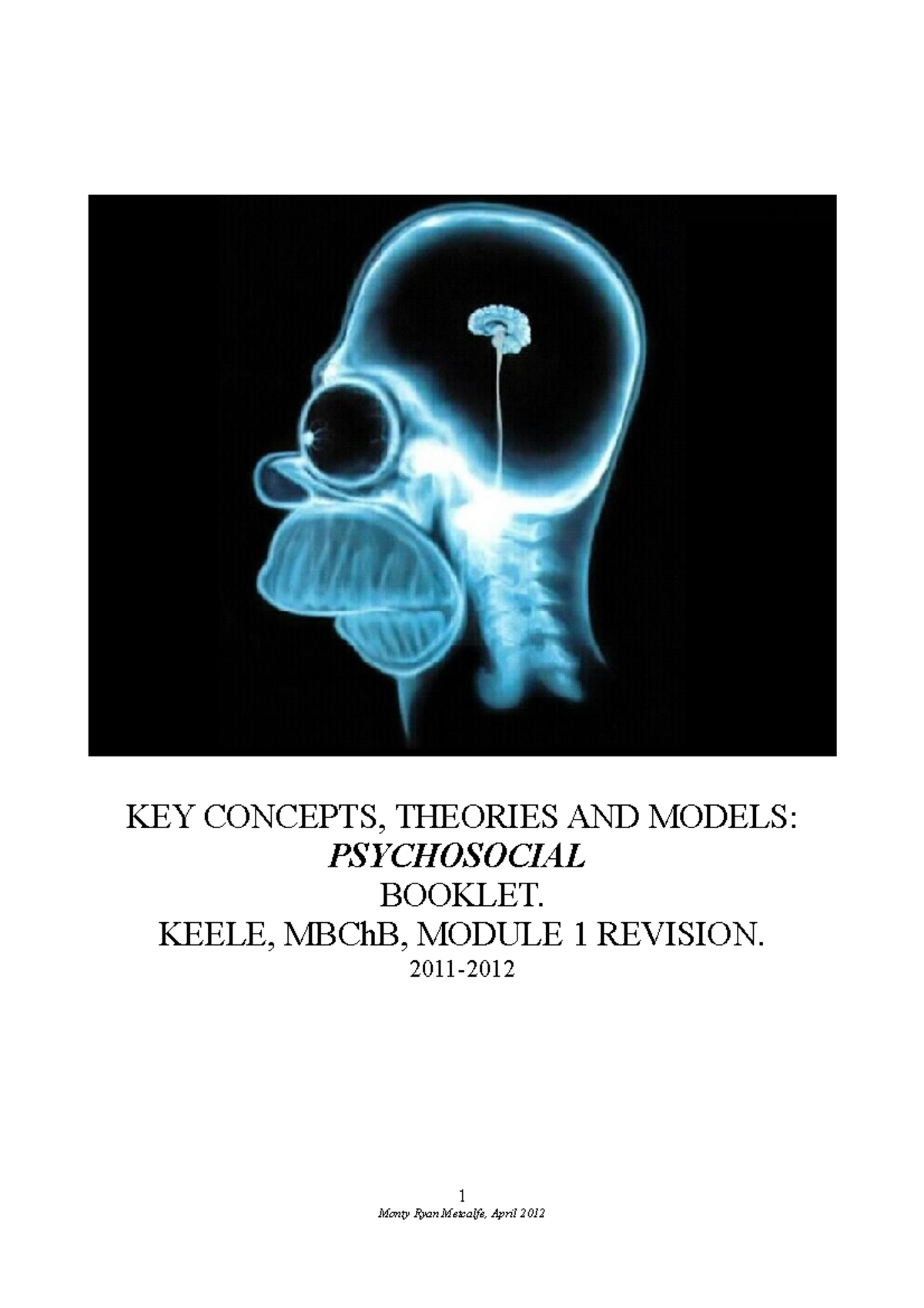 Psychological revision Y1 - KEY CONCEPTS, THEORIES AND MODELS ...