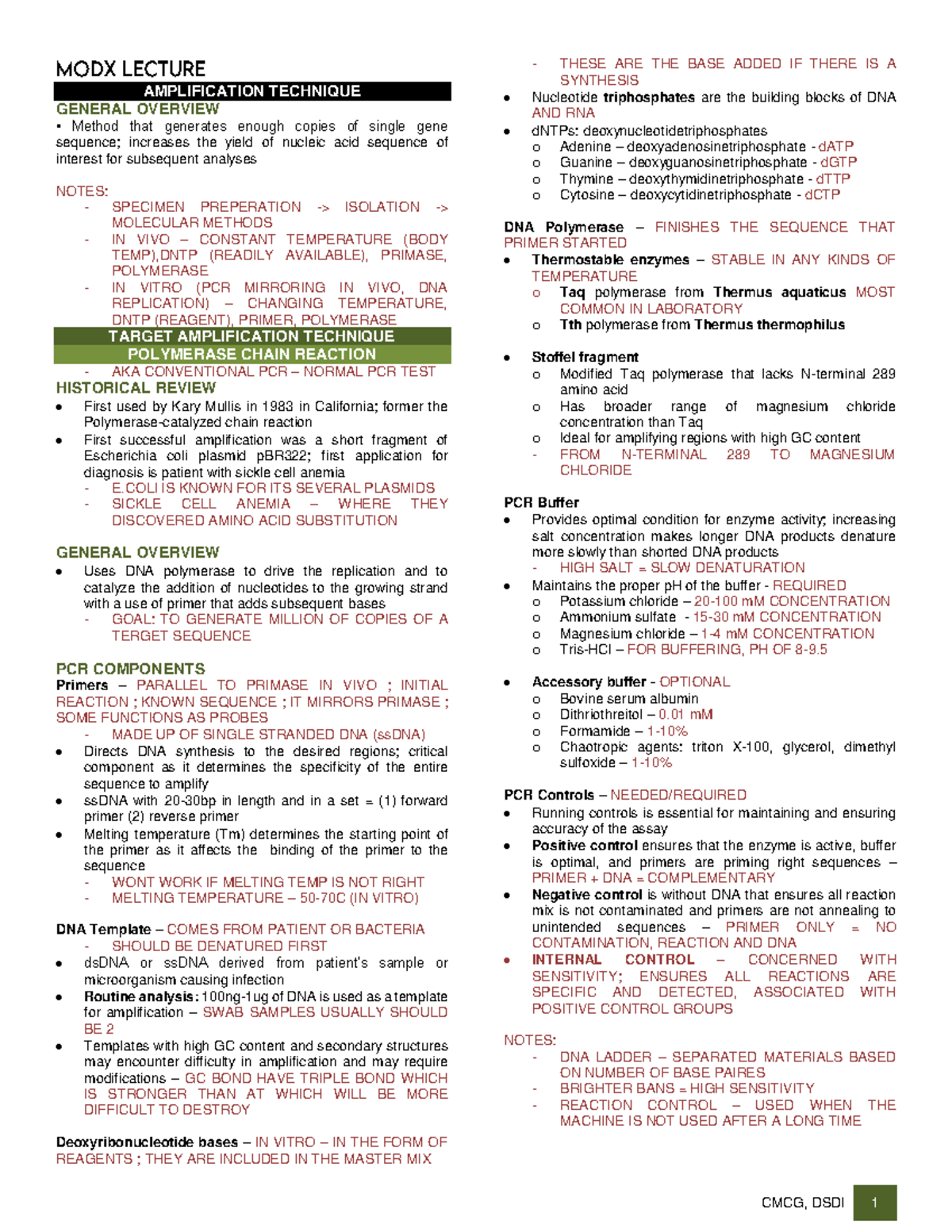 MODX-LEC- Midterms - CMCG, DSDI 1 AMPLIFICATION TECHNIQUE GENERAL ...
