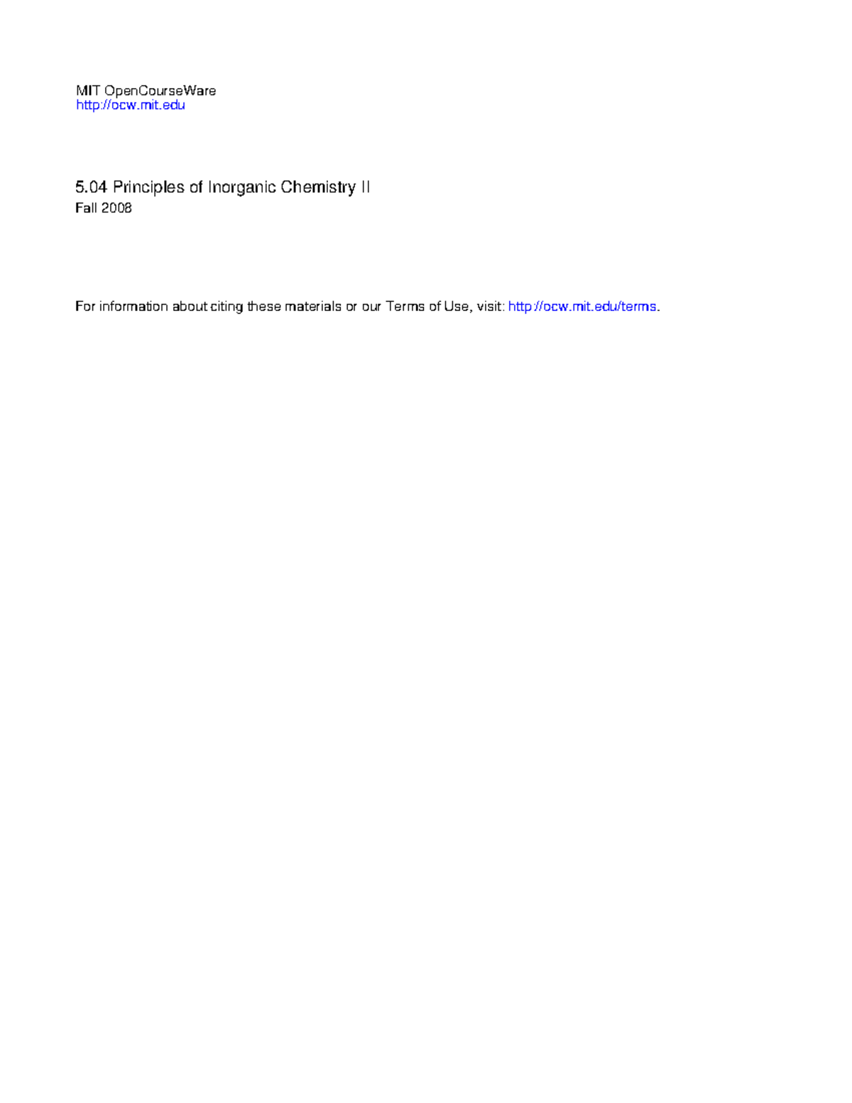 Lecture 1 - MIT OpenCourseWare ocw.mit 5 Principles of Inorganic ...